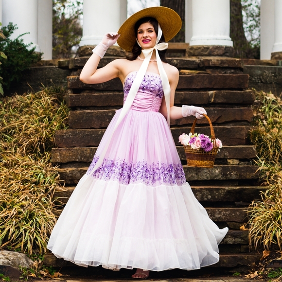 Hamilton | Dresses | Vintage 95s Nancy Hamilton Prom Lavender Ball Gown ...